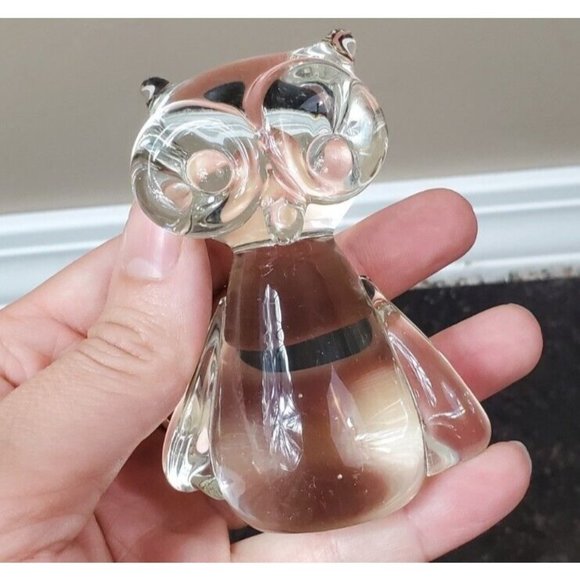 Office | Clear Glass Owl Paperweight Figurine | Poshmark